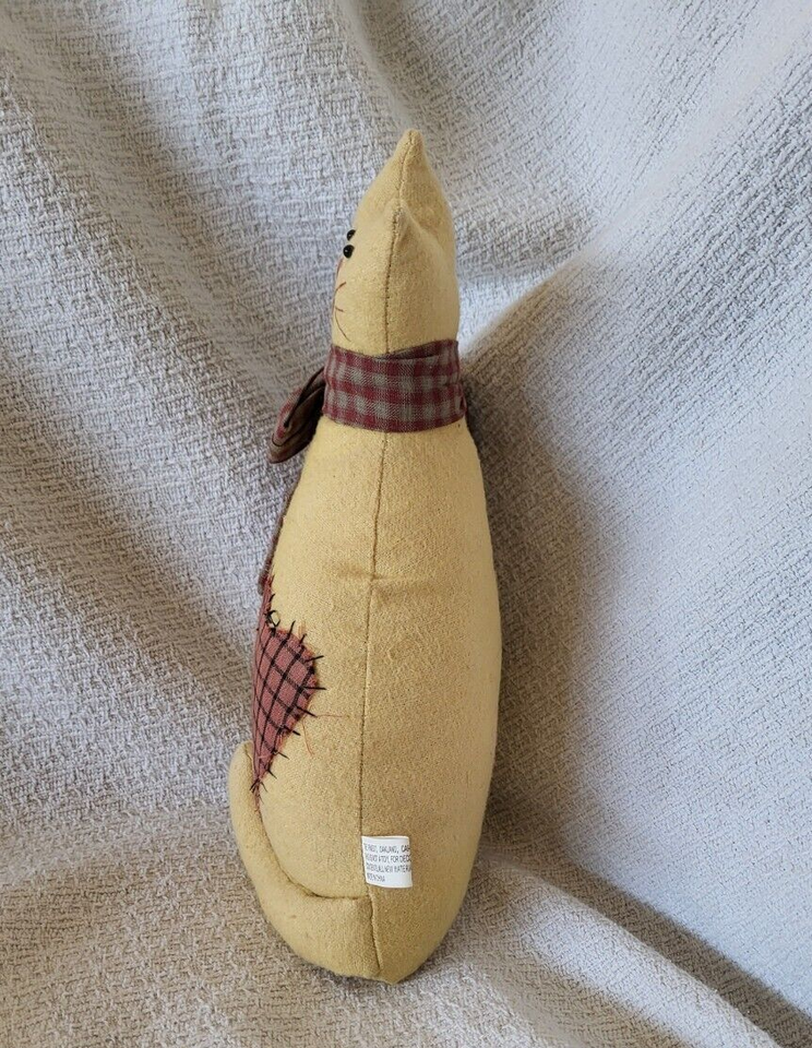 Primitive Stuffed Cat 10" Folk Art Americana Decor | eBay