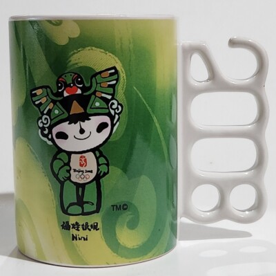 BEIJING OLYMPIC GAMES MASCOT NINI GREEN TEA CUP COFFEE MUG 2008 ...