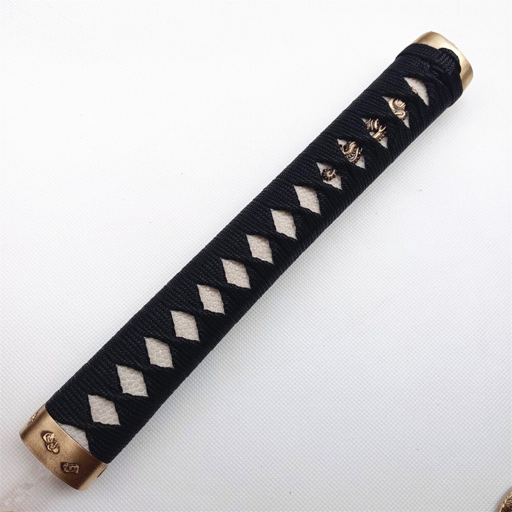 26CM Tsuka Real Rayskin Copper Fuchi Kashira F Japanese Sword Katana Accessories | eBay