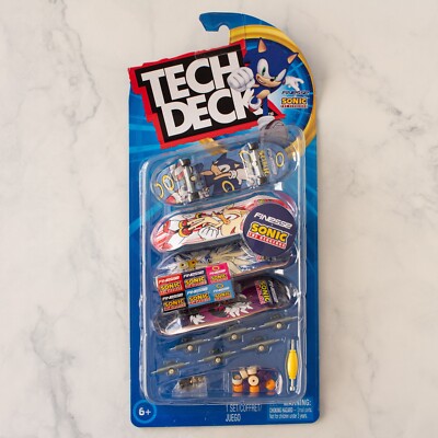 Tech Deck Finesse + Sonic The Hedgehog 4 Pack Ultra Rare Fingerboard ...