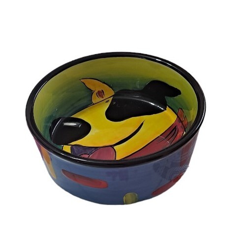 Henriksen Imports Mary Naylor Designs Handpainted Decorative Dog Bowl ...
