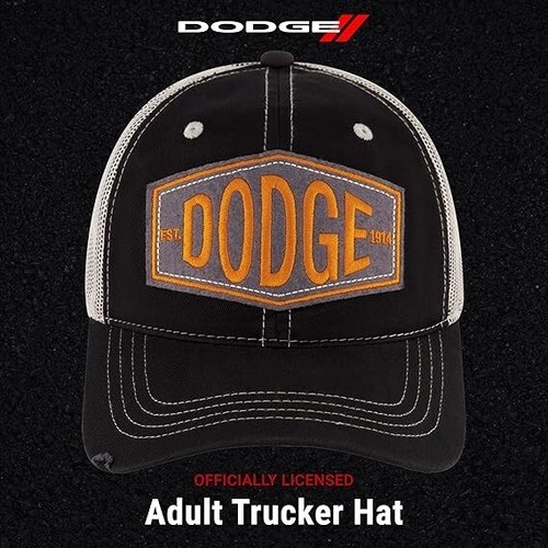 Dodge Adjustable SnapBack Mesh Trucker Hat w/ Embroidered Logo | eBay
