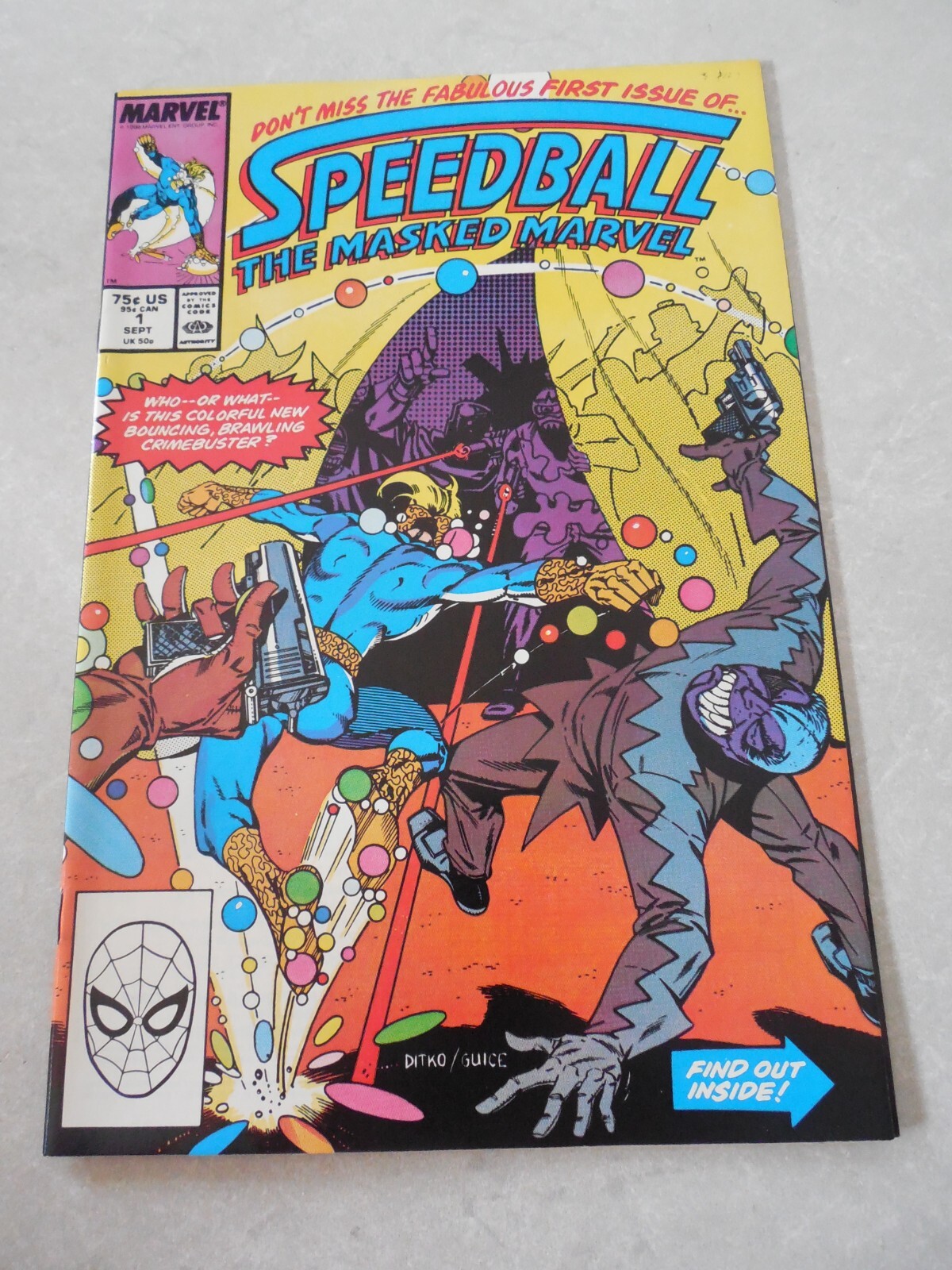 SPEEDBALL THE MASKED MARVEL #1, MARVEL COMICS, 1988, 9.6 NM+ OR BETTER ...