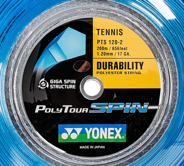 YONEX Poly Tour Spin 1.20 200m 17L Tennis String Racquet Racket Reel ...