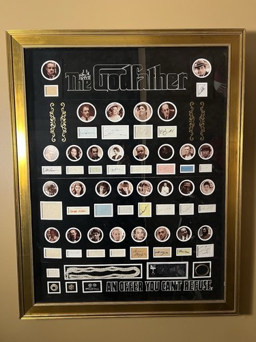 The Godfather Original Cast Signed Framed Display with Costume Jewelry ...