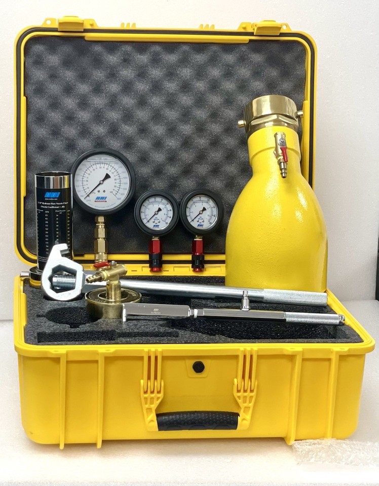 NNI 2-1/2" NST Fire Hydrant Flow & Static Pressure Test Kit In case H ...
