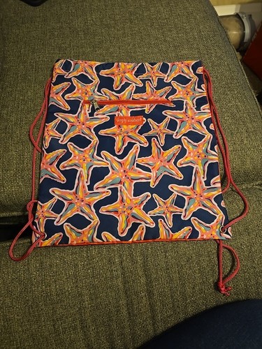 Simply Southern Drawstring Backpack Starfish Lightweight Travel String ...