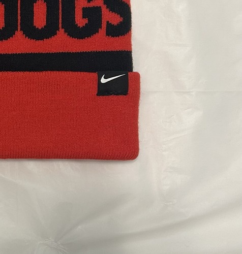 NCAA GEORGIA BULLDOGS NIKE BEANIE HAT POM COLLEGE FOOTBALL TEAM LOGO ...