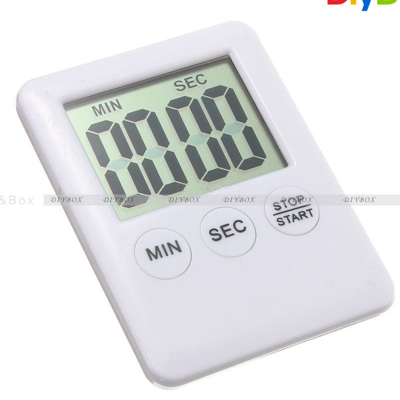 Large LCD Display Digital Kitchen Timer Count Down Up Clock Loud Alarm ...