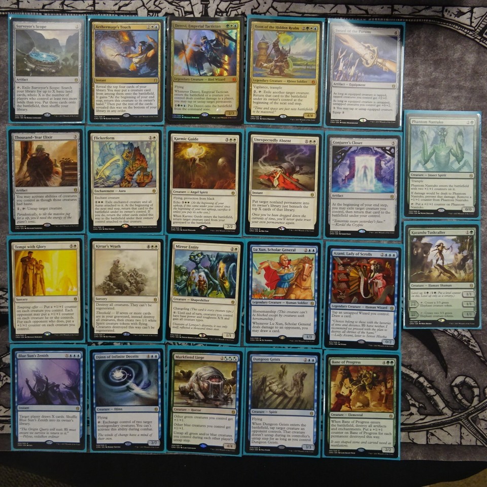Evasive Maneuvers COMPLETE DECK Sleeved - MtG COMMANDER Anthology Vol 1 ...
