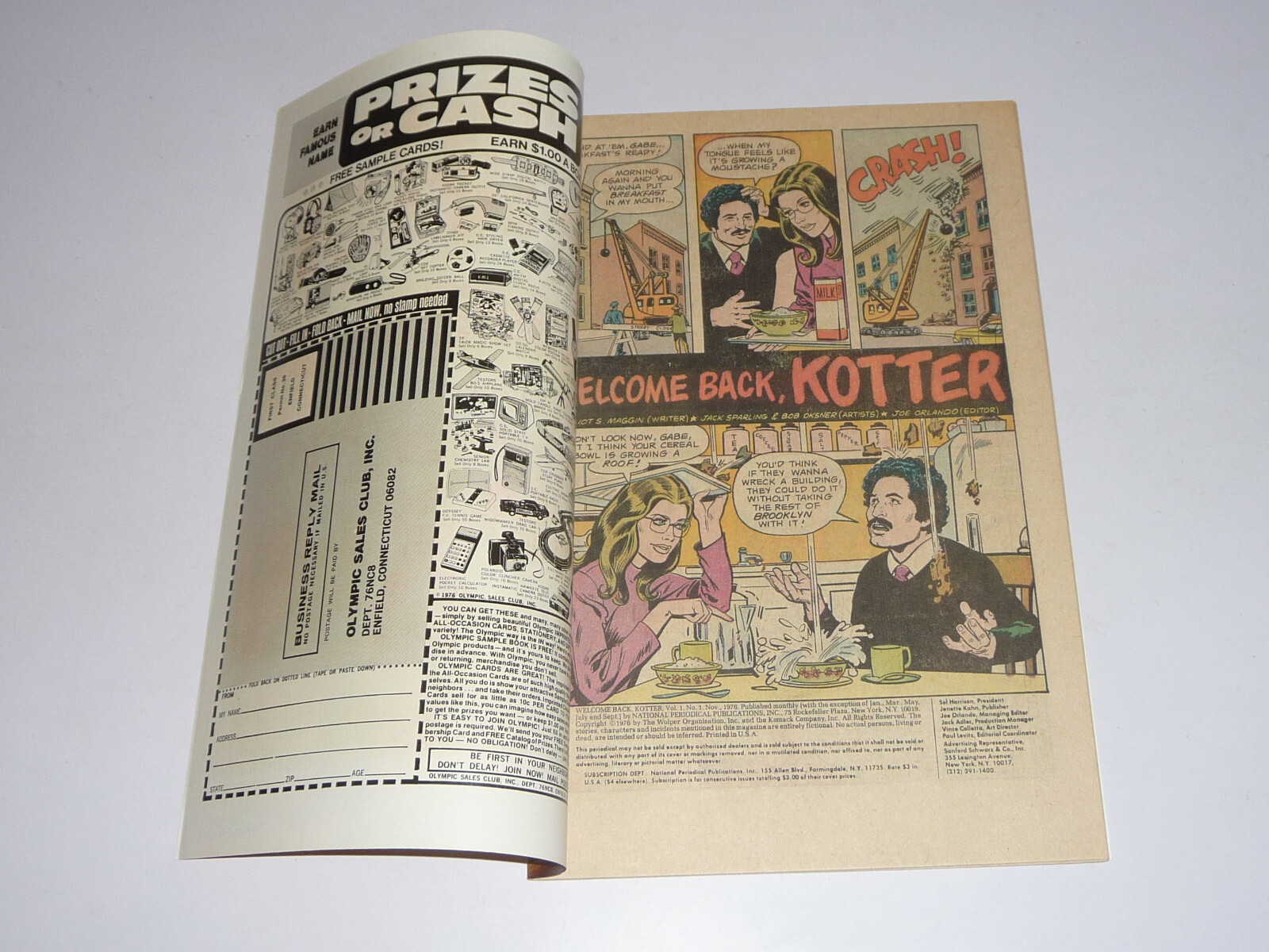 WELCOME BACK KOTTER #1 (1976) DC Comics Sweathogs Barbarion John ...