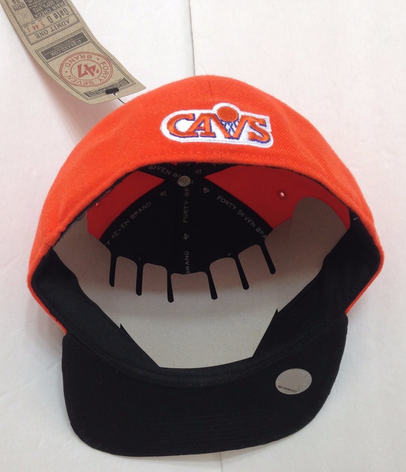 new FITTED CLEVELAND CAVS HAT Orange&BLACK CAMOUFLAGE TEXTURE Men/Women ...