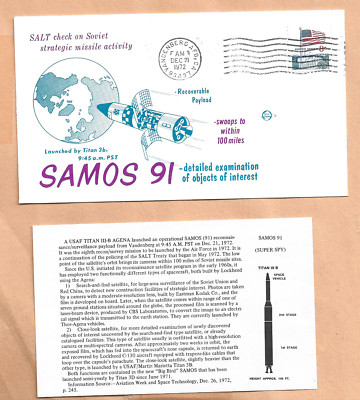 SAMOS 91 LAUNCH BY TITAN 3B DEC 21,1972 VAFB SPACE VOAYAGE NASA | eBay