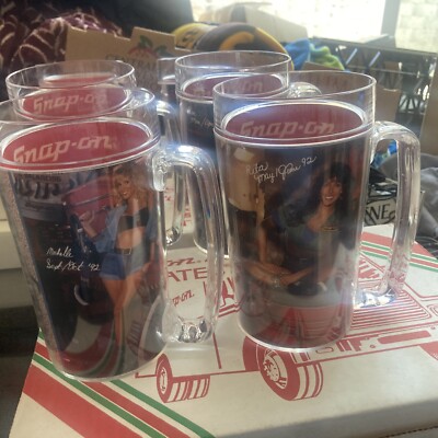 Snap On Tools Mugs Toolmates Playmates Set 6 Cups 1992 Collectors ...