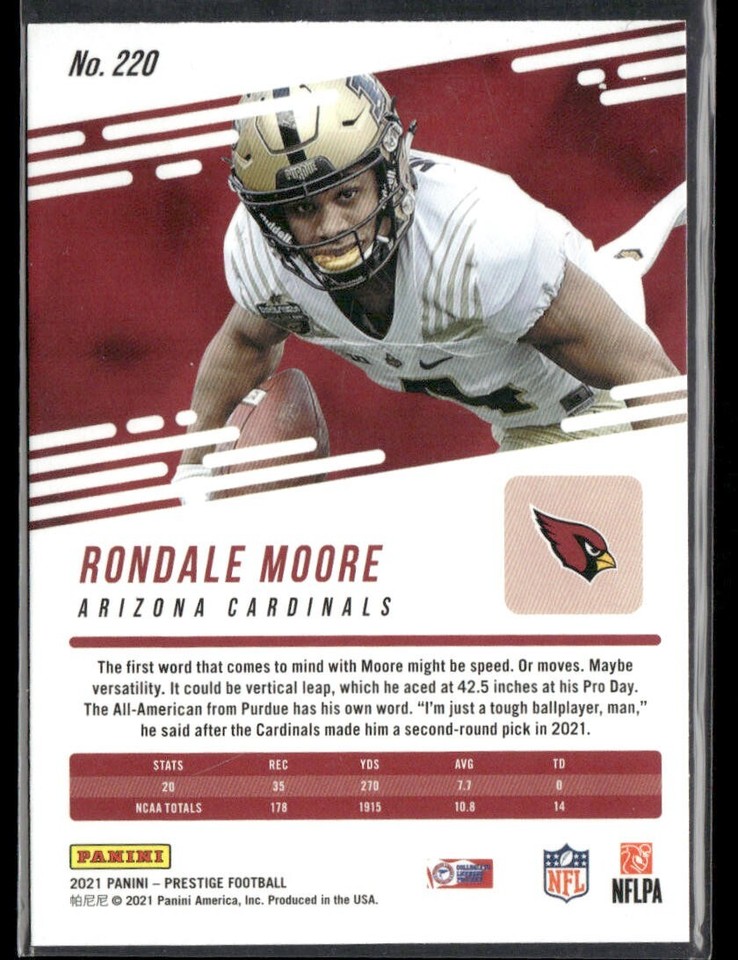 2021 Prestige Rondale Moore #220 RC Arizona Cardinals | eBay