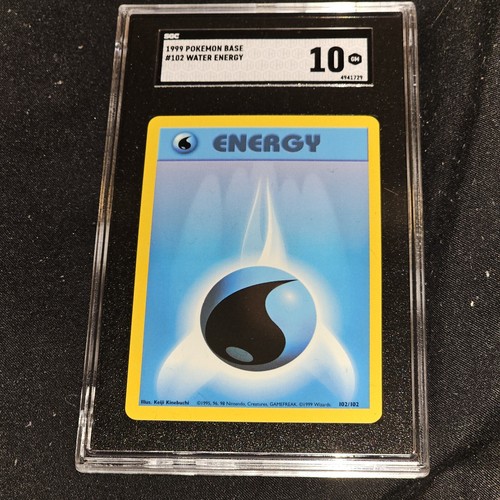 Pokemon Card Water Energy Base Set 102/102 Vintage WOTC Sgc Graded 10 ...
