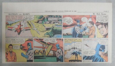 Batman Sunday by Bob Kane from 2/25/1968 Size: 7.5 x 15 inches | eBay