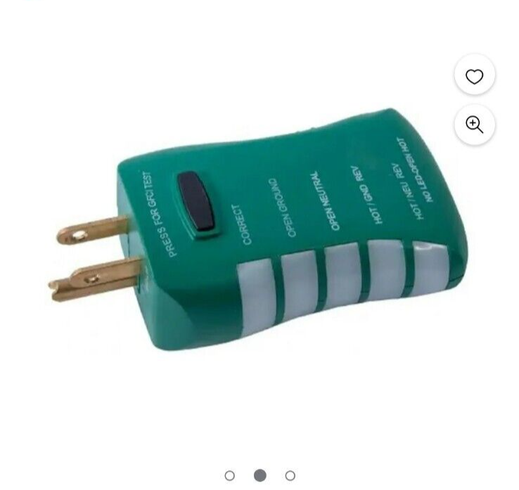 New Commercial Electric GFCI Outlet Circuit Analyzer Tester LED Readout ...