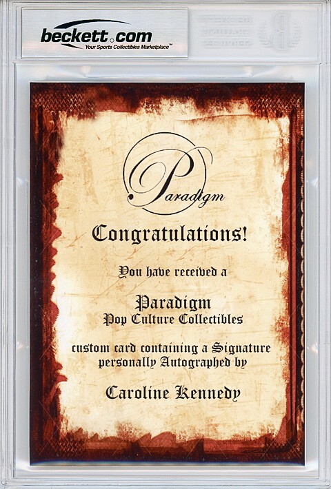 -CAROLINE KENNEDY- Beckett BAS Signed/Autograph/Auto 5x7 JOHN F KENNEDY ...