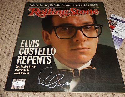 ELVIS COSTELLO SIGNED ROLLING STONE MAGAZINE JSA AUTOGRAPH | eBay