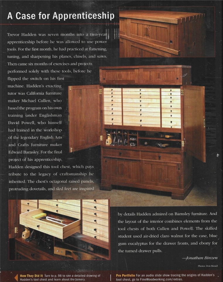 Fine Woodworking Magazine Tools and Shops Annual Issue Classic Chest ...