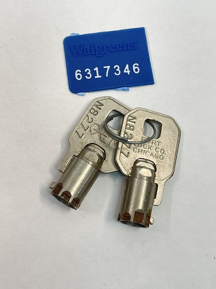 Pair GEM N8277 KEYS Fort Lock C0 Vending Laundry Machine cabinet coin ...