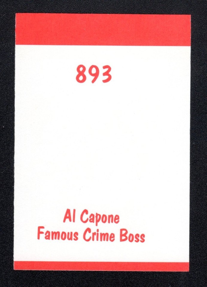 Al Capone Crime Boss Gangster Vintage 1987 Motto Game Trivia Card #893 ...