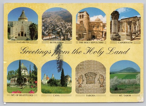 Vintage Greetings from the Holy Land Multi-View Postcard Palphot Ltd ...