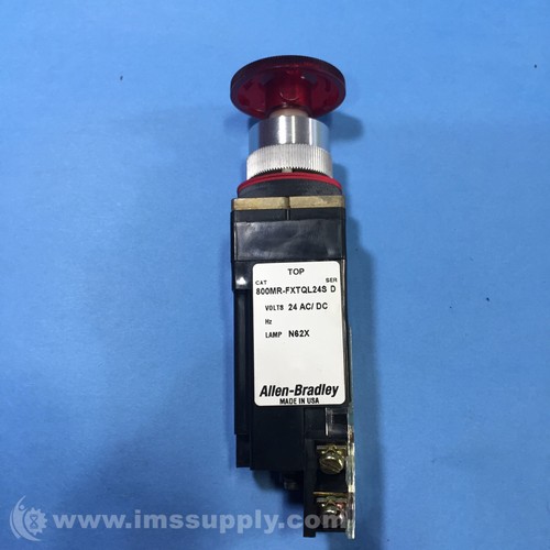 Allen Bradley 800MR-FXTQL24S Red Emergency Stop Push Button FNIP | eBay