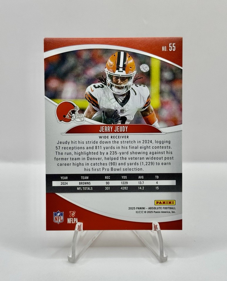 2025 Panini Absolute JERRY JEUDY Silver Prizm #55 Hobby Cleveland ...