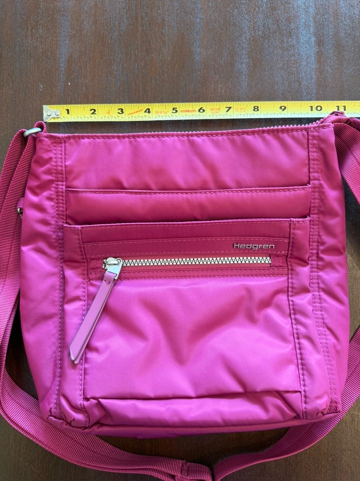 New Hedgren Crossbody Bag Pink RFID Protected Purse Adjustable Strap | eBay