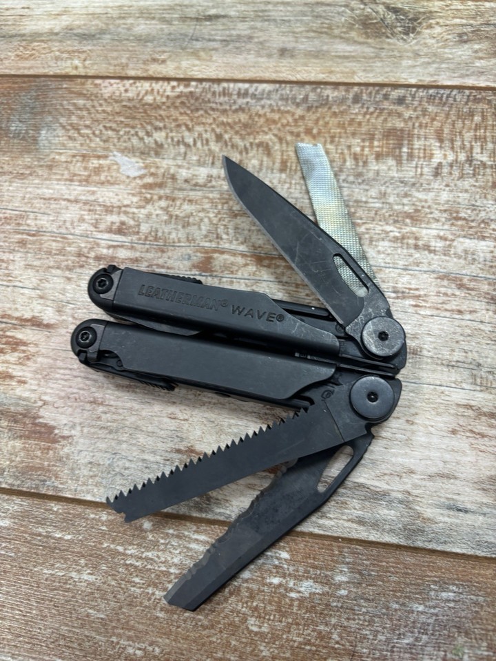 Leatherman Wave Plus Black Oxide Multitool Sticker On Handle | eBay