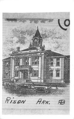 J46/ Rison Arkansas RPPC Postcard c1950s Cleveland County Court House ...