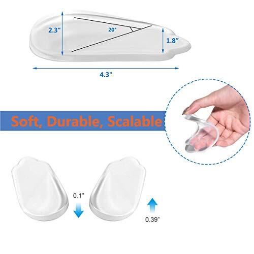 4 Pairs Medial and Lateral Heel Wedge Silicone Shoe Insert for Knock ...