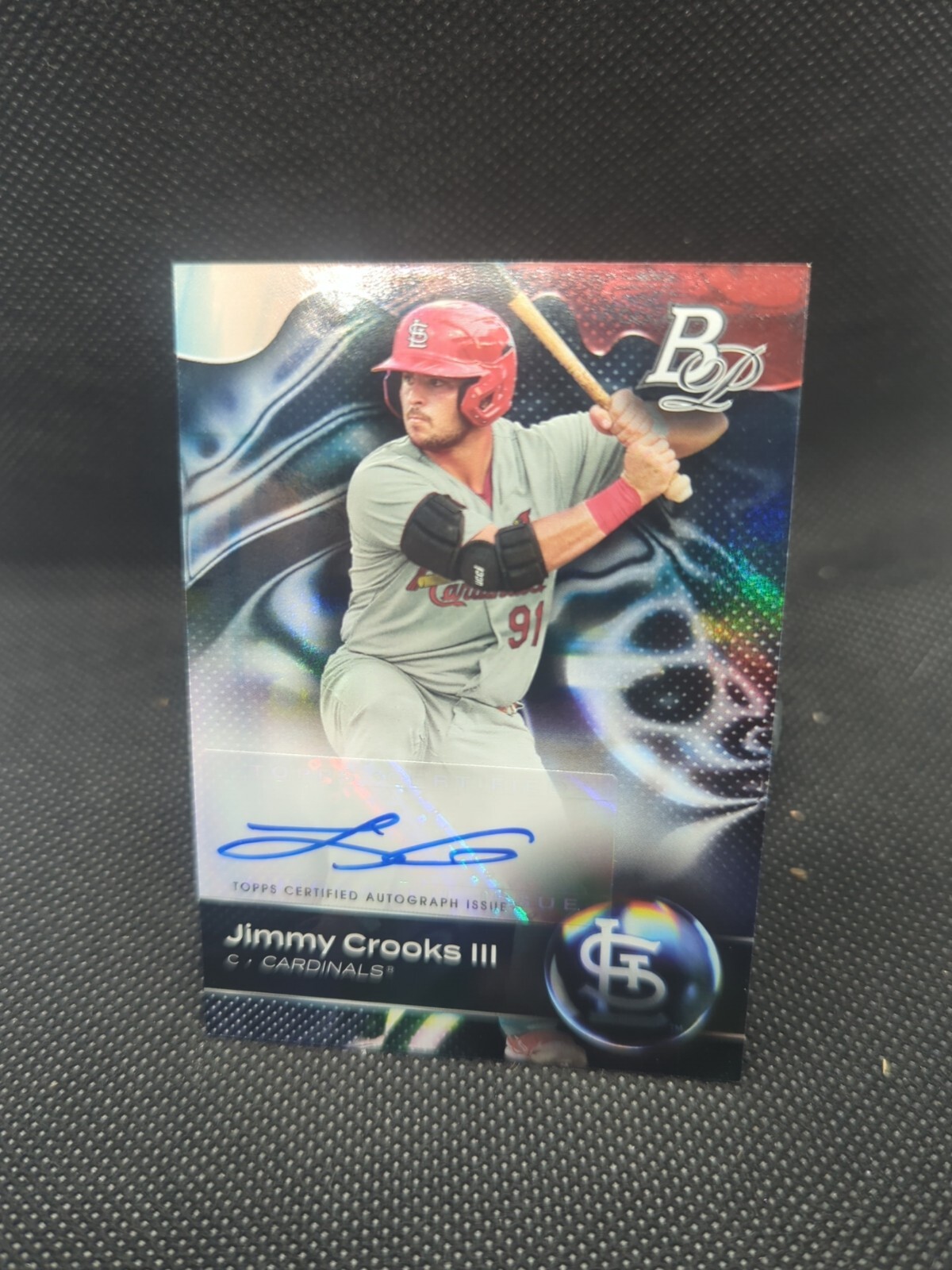2023 Bowman Platinum Jimmy Crooks III Auto Prospect Autograph Cardinals ...