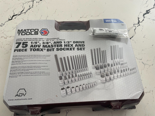 New Matco 75 Pc ADV Master Bit/Torx Socket Set in Case&25 Blade Gauge ...