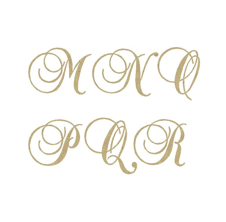 Unfinished Cursive Single Wooden Letter in Brock Script Font | eBay