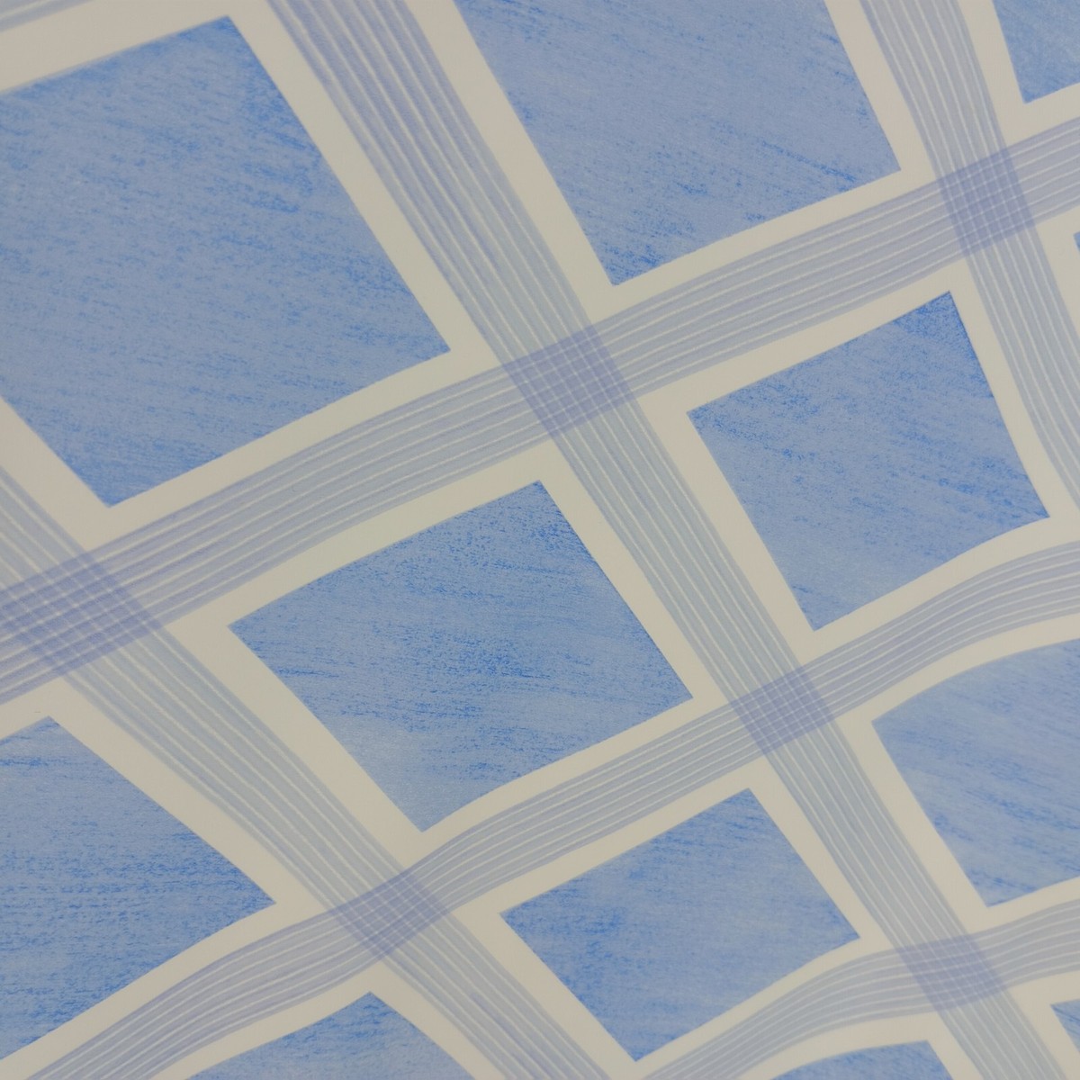 Blue Diamond Pattern Wallpaper