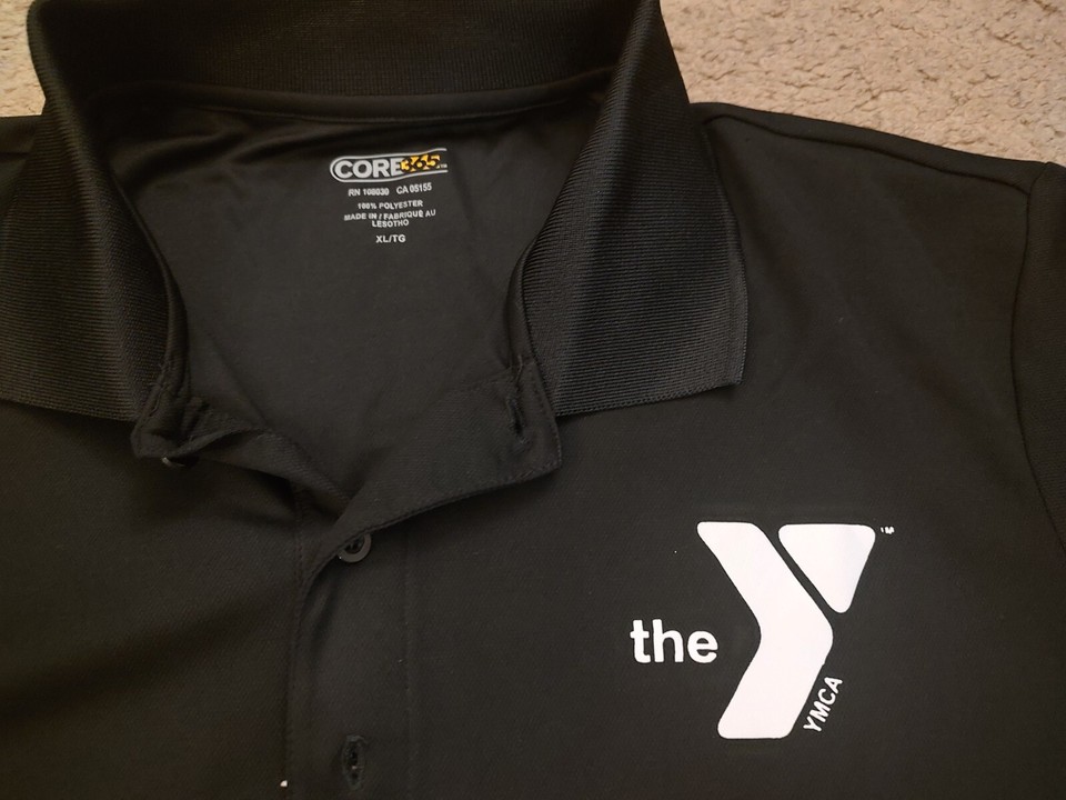 Core365 Black Polo Shirt YMCA Coach Edition Mens Size XL NWT | eBay