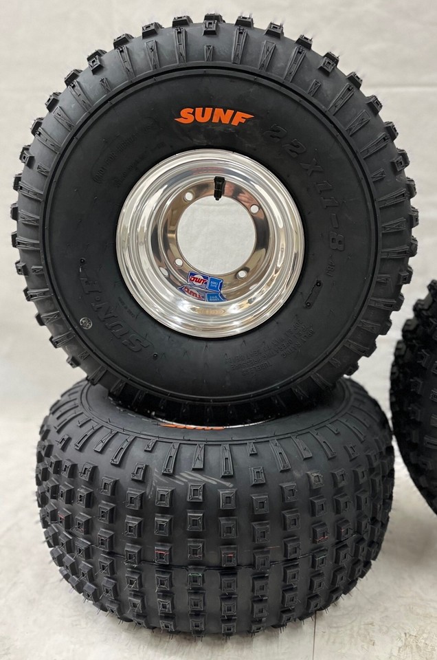 DWT Front Rear Rims Sunf A011 Tires 22x11-8 Honda ATC 110 185 125M 200S ...