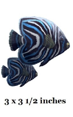 Royal Semicircle Angelfish Wall Decal Semi Circle Angel Fish Sticker ...