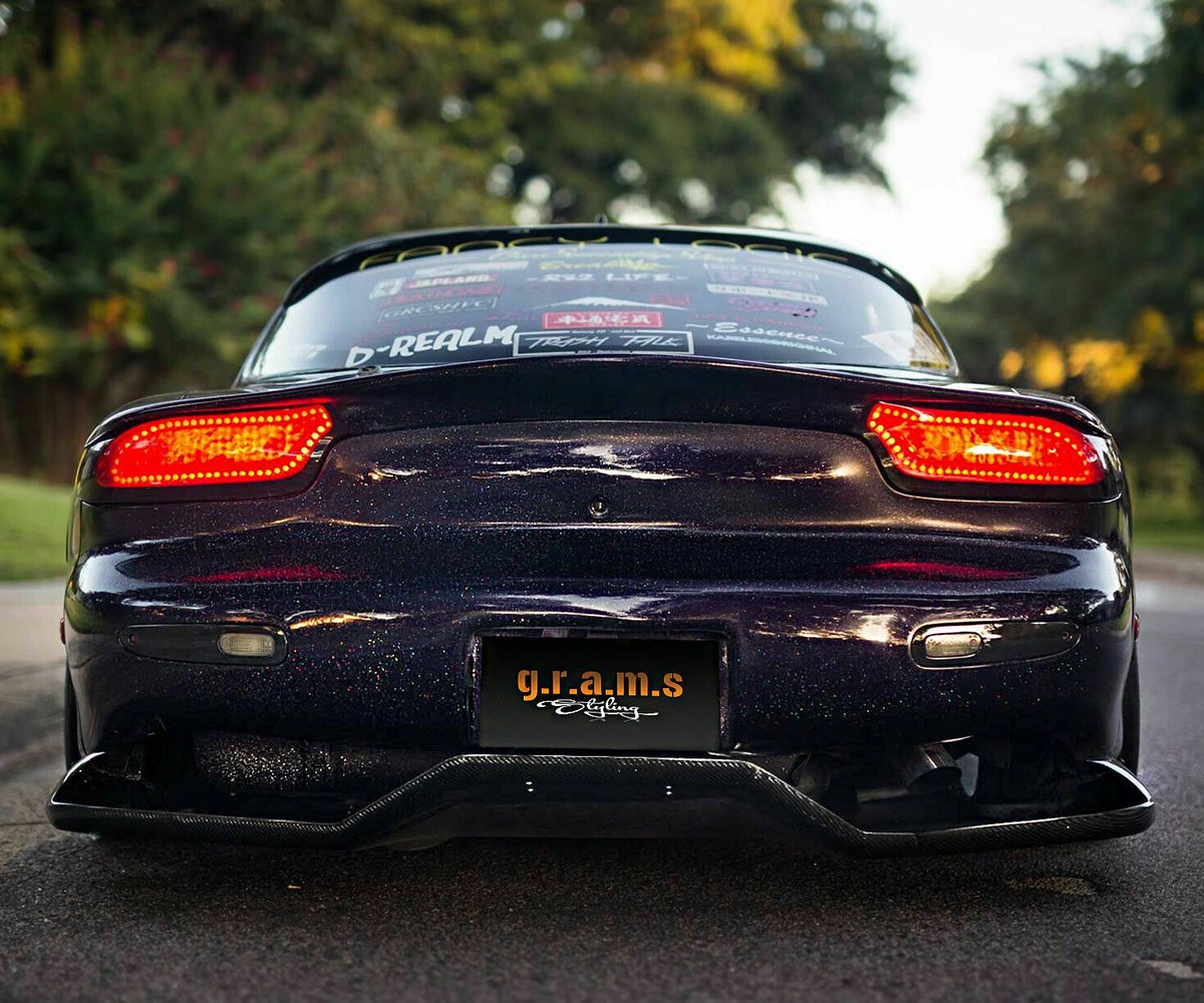 Mazda Rx-7 FD CARBON VOLTEX Style Rear Diffuser Undertray racing v9