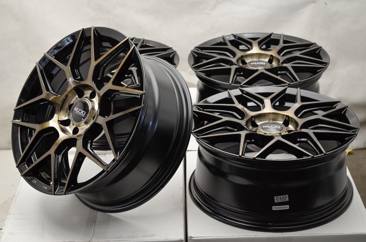 16x7 Bronze Black Wheels Rims 4 Lugs Mazda MX-5 Miata Mini Cooper ...