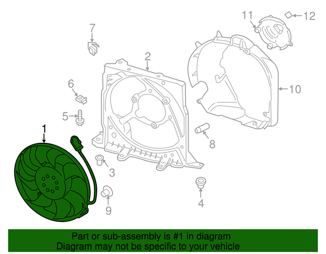 Porsche 911 Boxster Cayman OEM 2012-16 Radiator Cooling Fan Blade ...