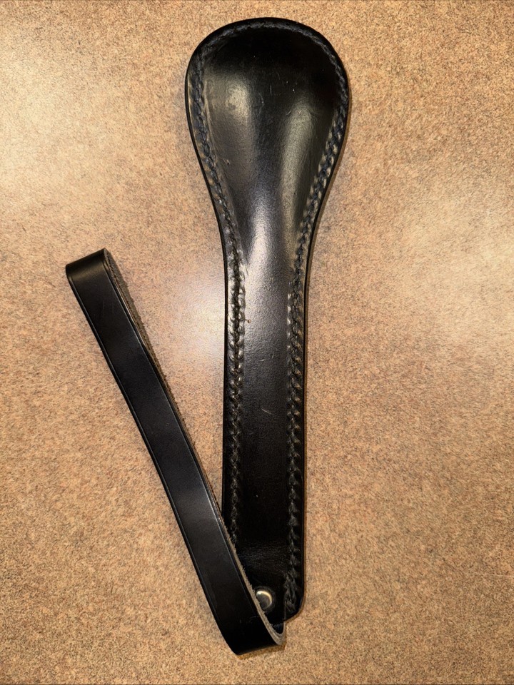 Vintage Police Black Leather Black Jack Slap Sap Baton | eBay