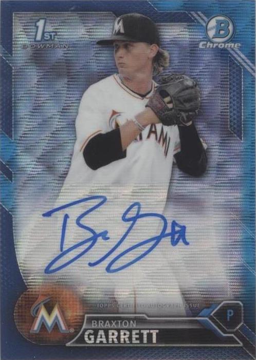 2016 Bowman Draft - Chrome Draft Pick Autographs Braxton Garrett #CDA ...