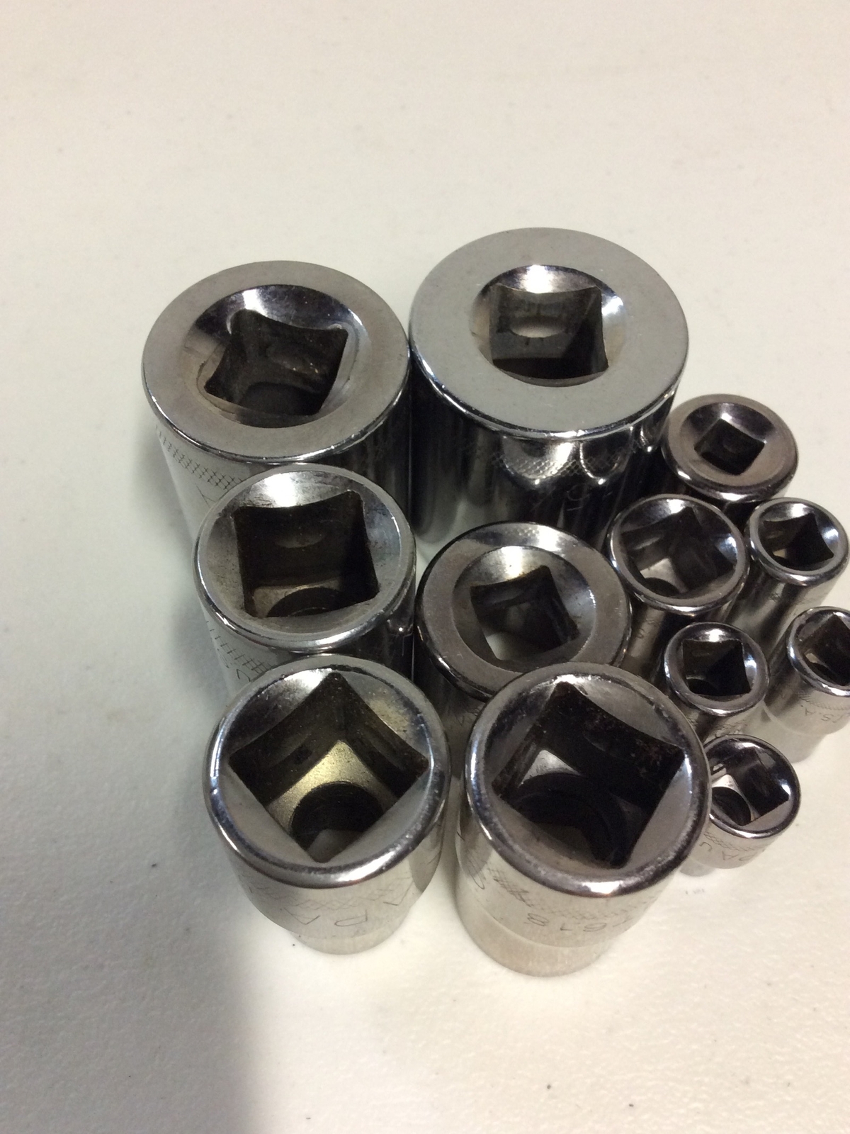 LOT OF 12 NAPA TOOLS 1/4 3/8 & 1/2 DRIVE SAE 6 POINT SOCKETS USA | eBay