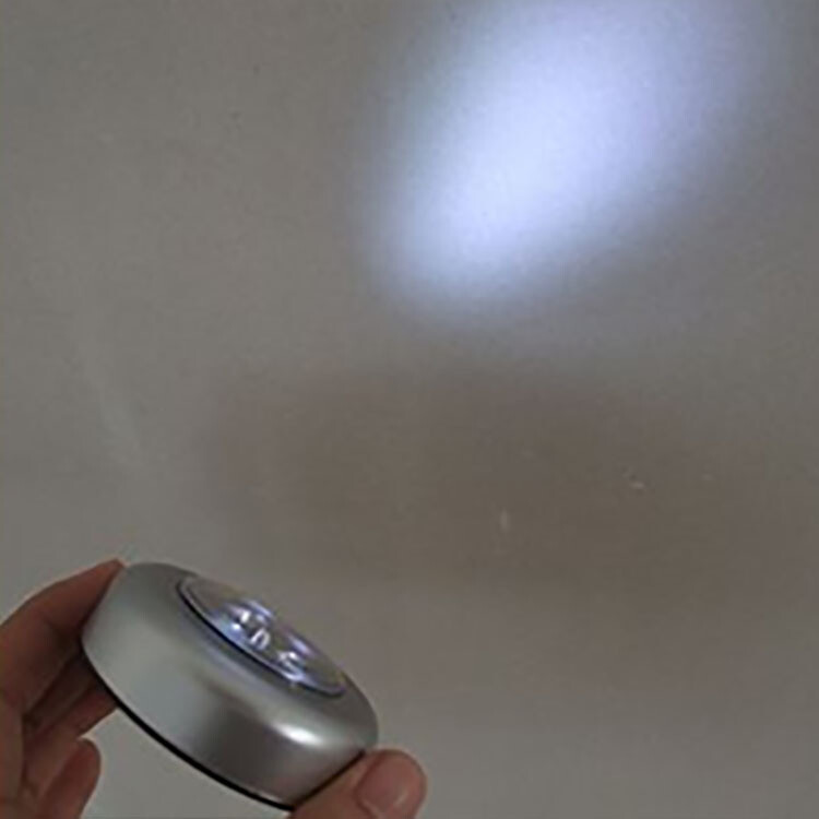 4 x Stick on Click LED Self Adhesive Light Battery Operated Push ON Off ...