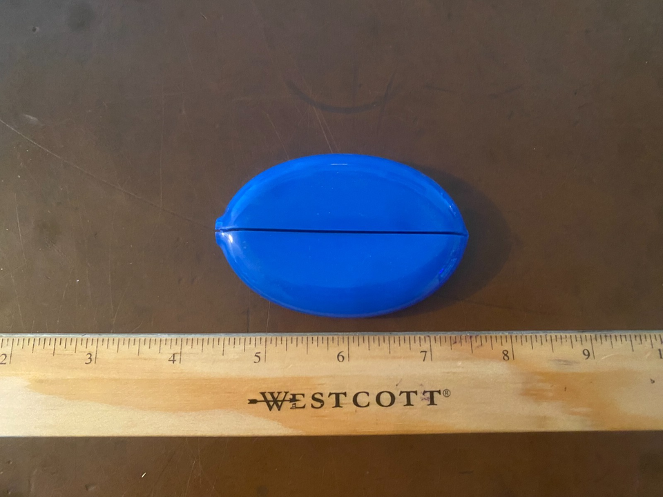 Vtg Squeeze Rubber Coin Purse Change Holder Advertising-Powles Funeral ...