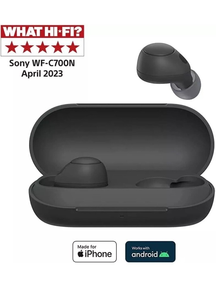 SONY WF-C700 Earbuds: True Wireless Bluetooth Headphones - BLACK - WF ...